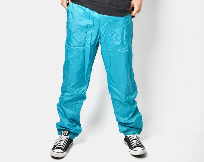 Vintage 90s Joggers Sky Blue Colour Mens | Sport Trousers Festival ...