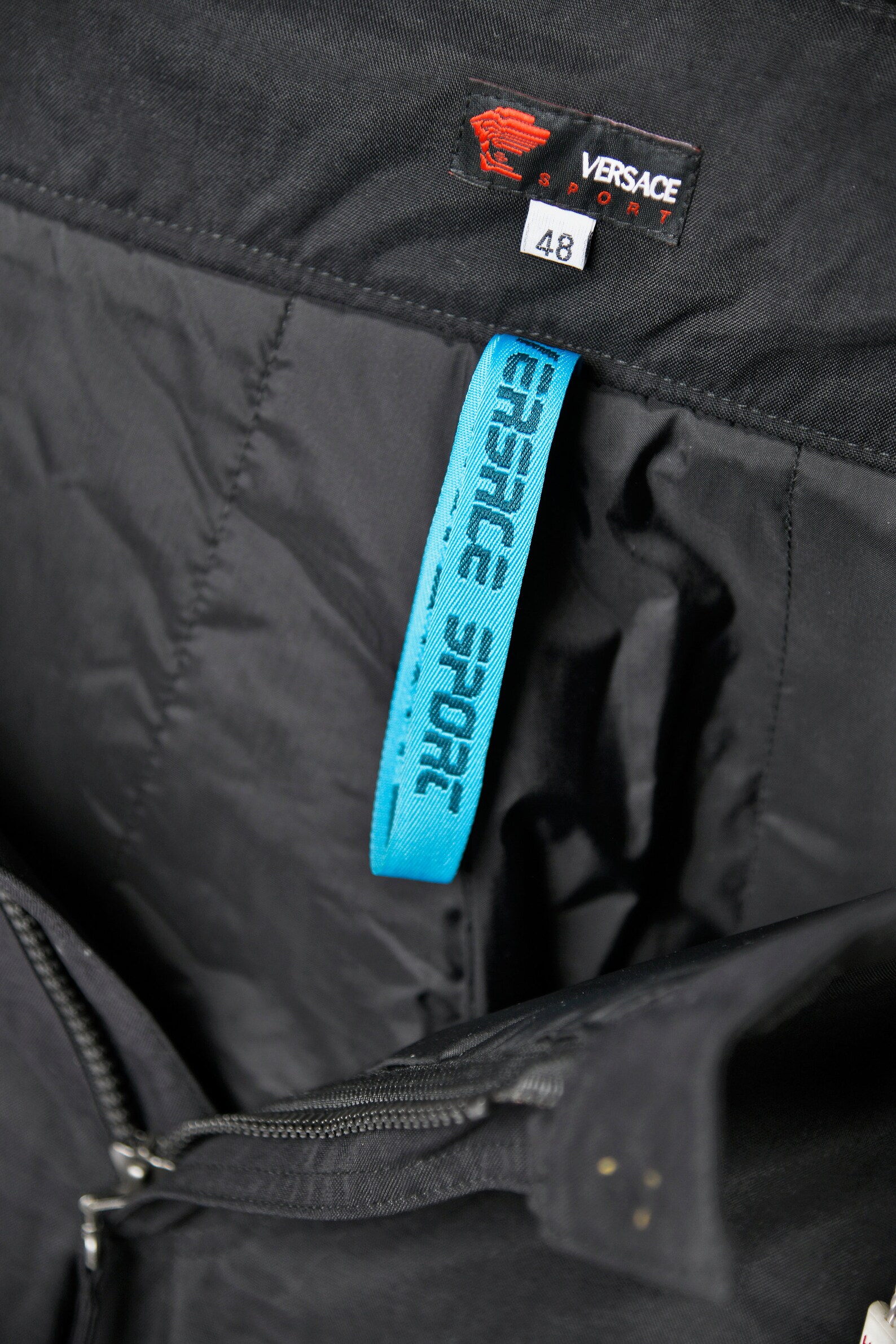 Vintage Y2K Versace Sport Ski Pants Men Black | Padded Nylon Skiing ...