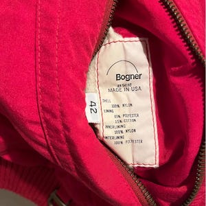 Vintage Bogner Winter Ski Jacket Red | 90s 80s Rare Bomber Shell Coat ...