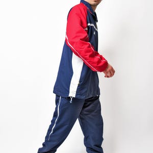 Vintage Sport Tracksuit Set Navy Dark Blue and Red Colour for Men | Old ...