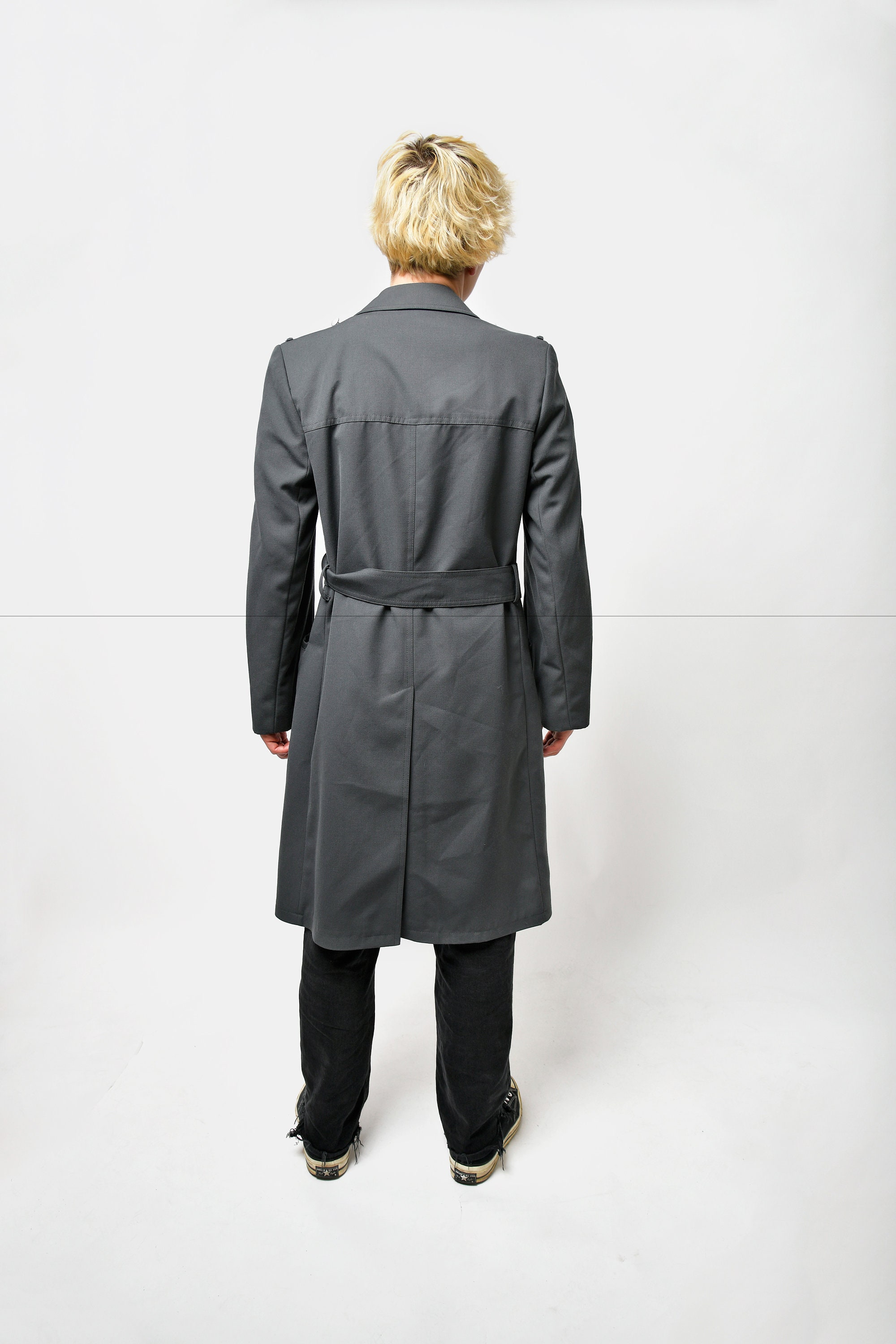 Vintage Military Army Trench Coat Dark Grey | Spring Mackintosh Classic ...