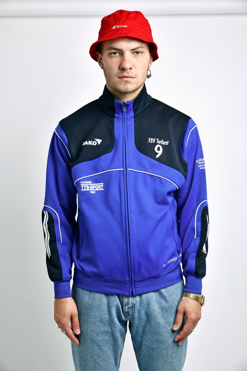 Old School Track Jacket Blue Men's Vintage 2000s Y2K - Etsy