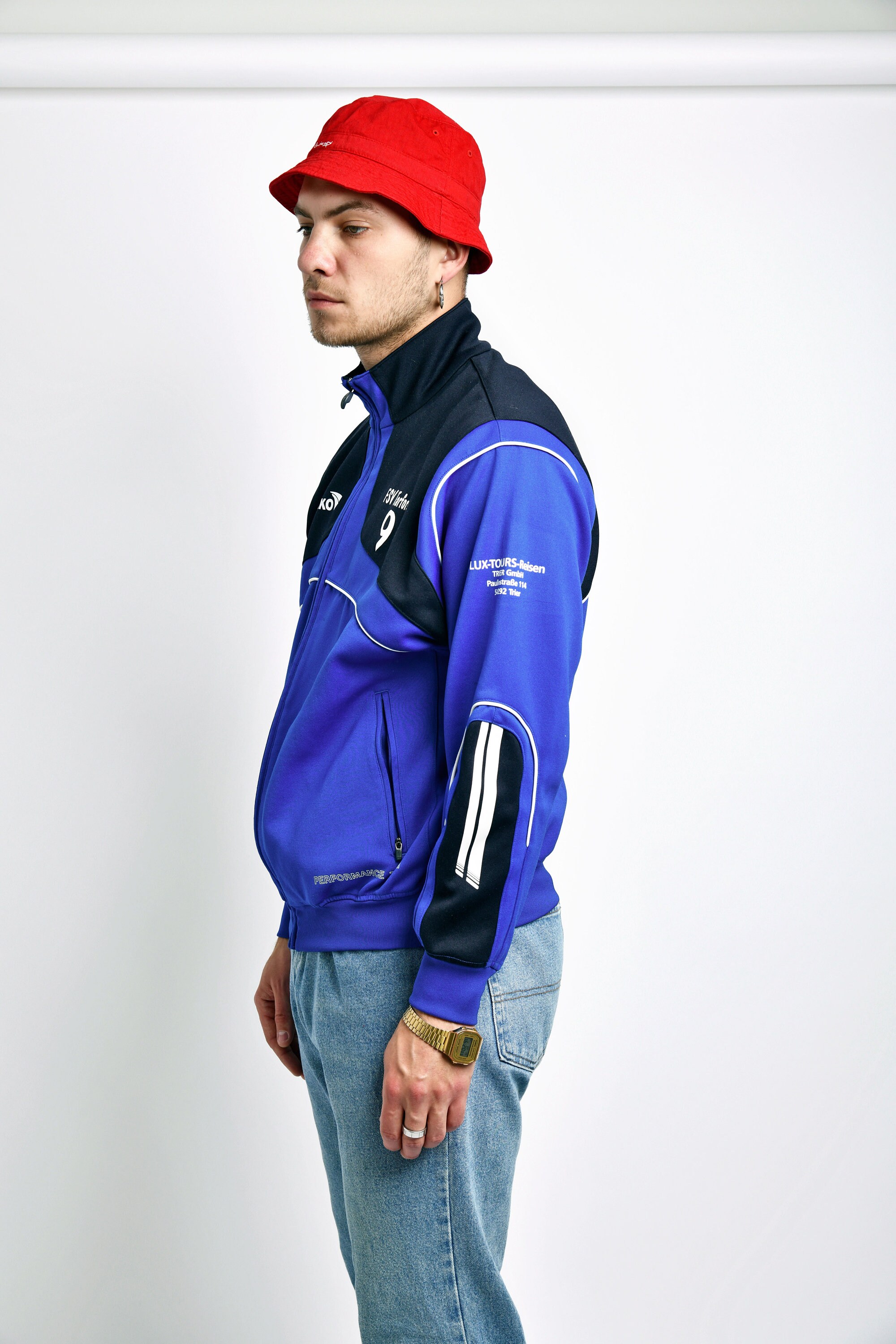 Old School track jacket blue Men's vintage 2000s Y2K | Etsy