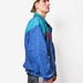 1990s Era Shell Jacket Men Blue Colourful | Vintage Multi Colour Block ...