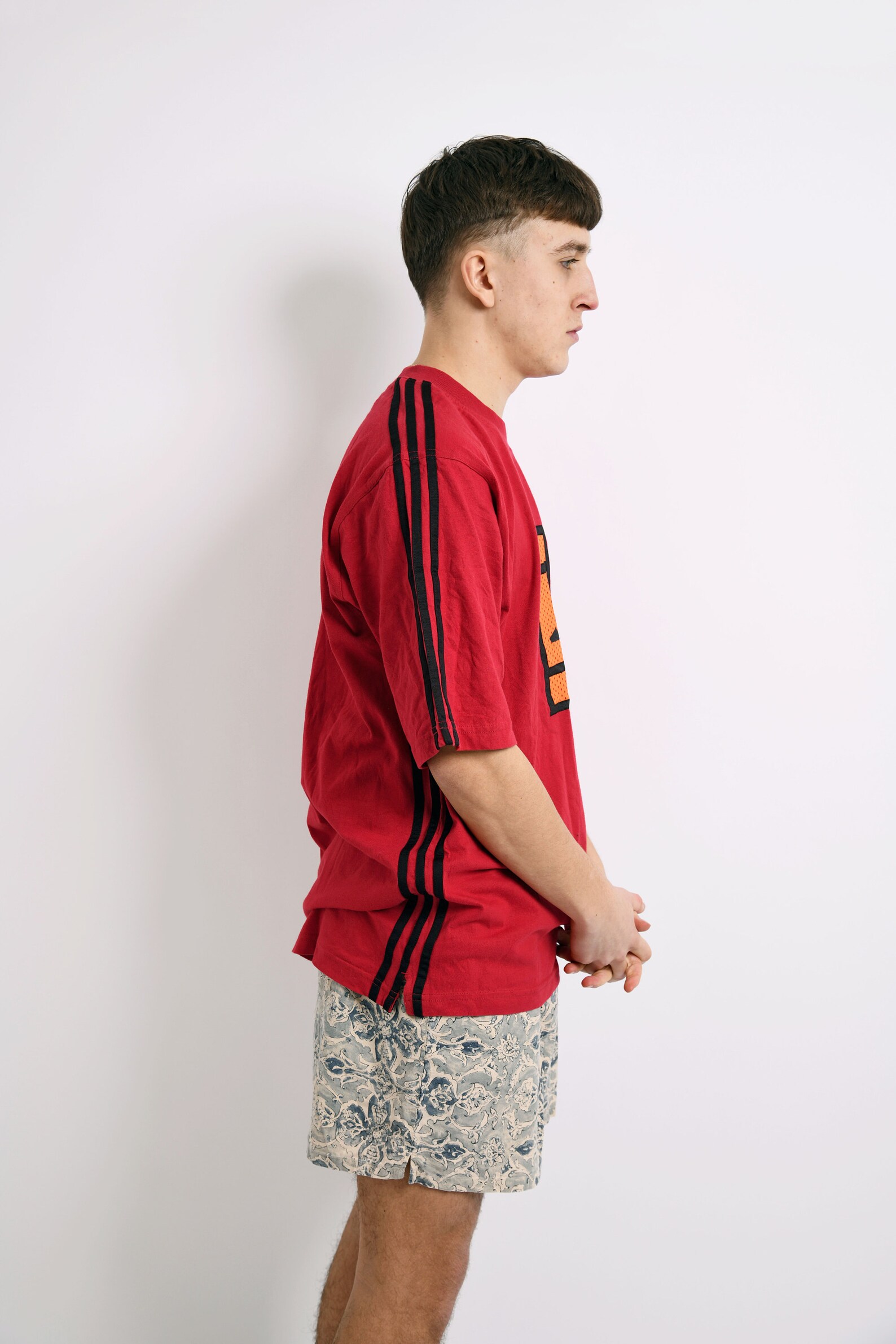 ADIDAS 90s Red T-shirt Men's Vintage Retro Old School - Etsy