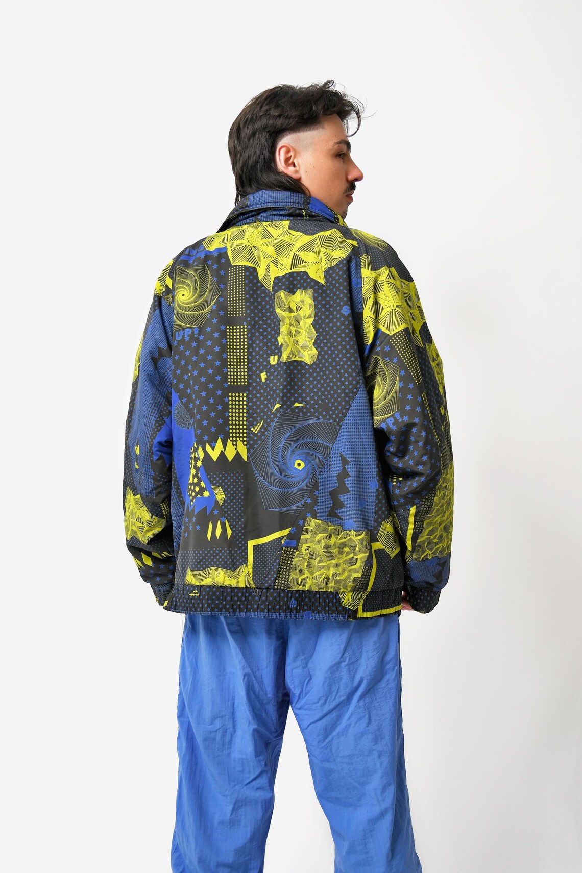 Retro 90s Winter Ski Jacket Multi Coloured | Vintage 80s Sport Shell ...