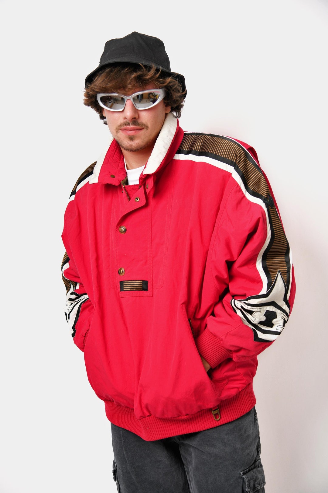 Vintage Bogner Winter Ski Jacket Red | 90s 80s Rare Bomber Shell Coat ...