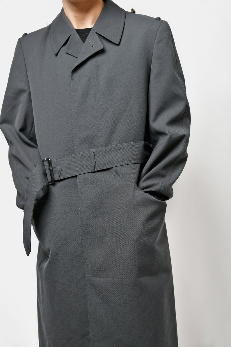 Vintage Military Army Trench Coat Dark Grey | Spring Mackintosh Classic ...