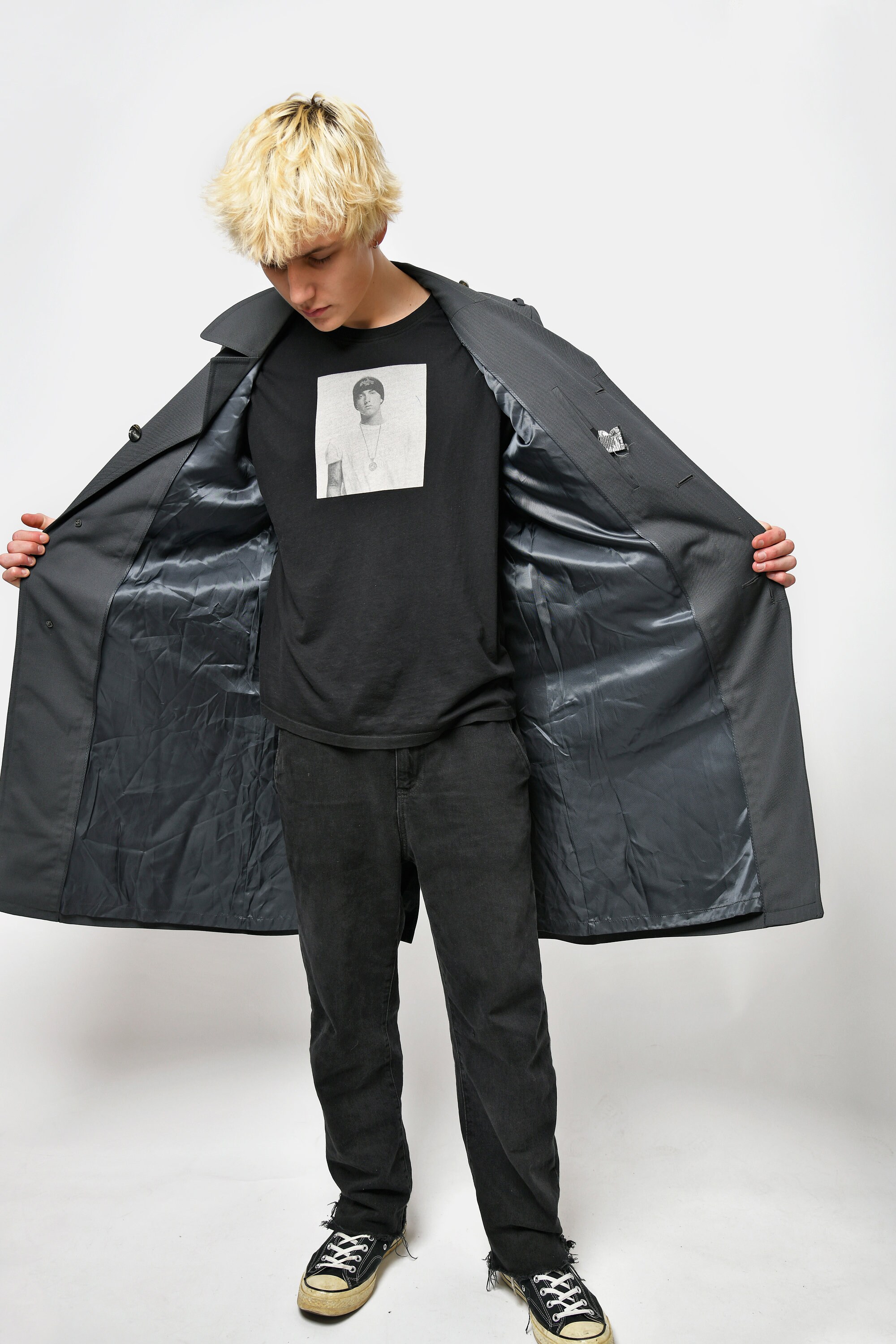 Vintage Military Army Trench Coat Dark Grey | Spring Mackintosh Classic ...