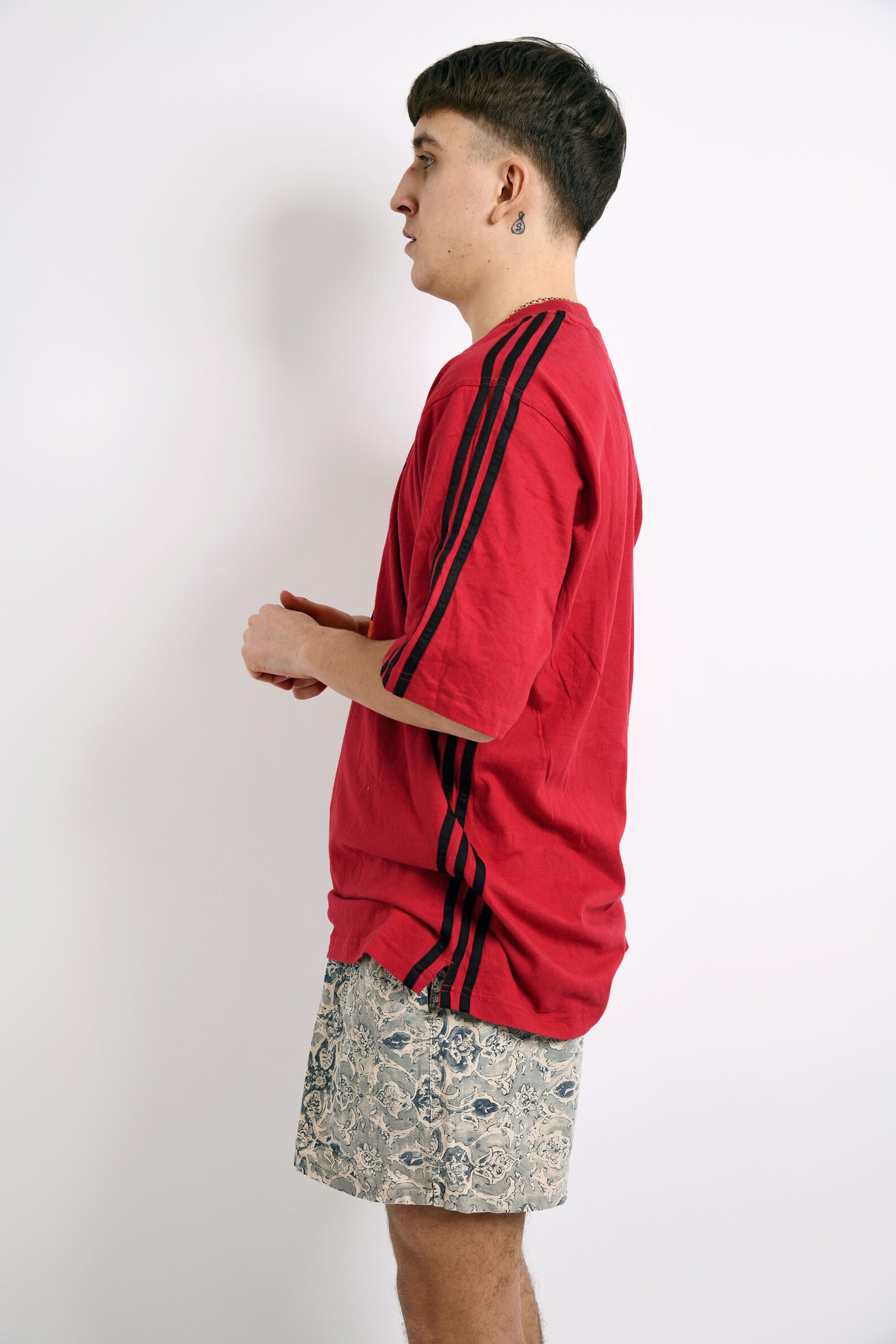 ADIDAS 90s Red T-shirt Men's Vintage Retro Old School - Etsy