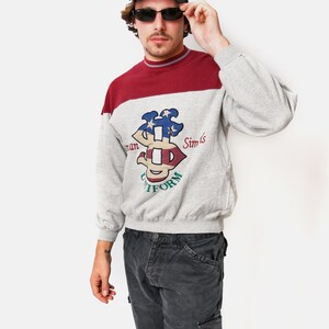 90s American Simbols Uniform Sweatshirt Grey Red | Vintage USA Sport ...