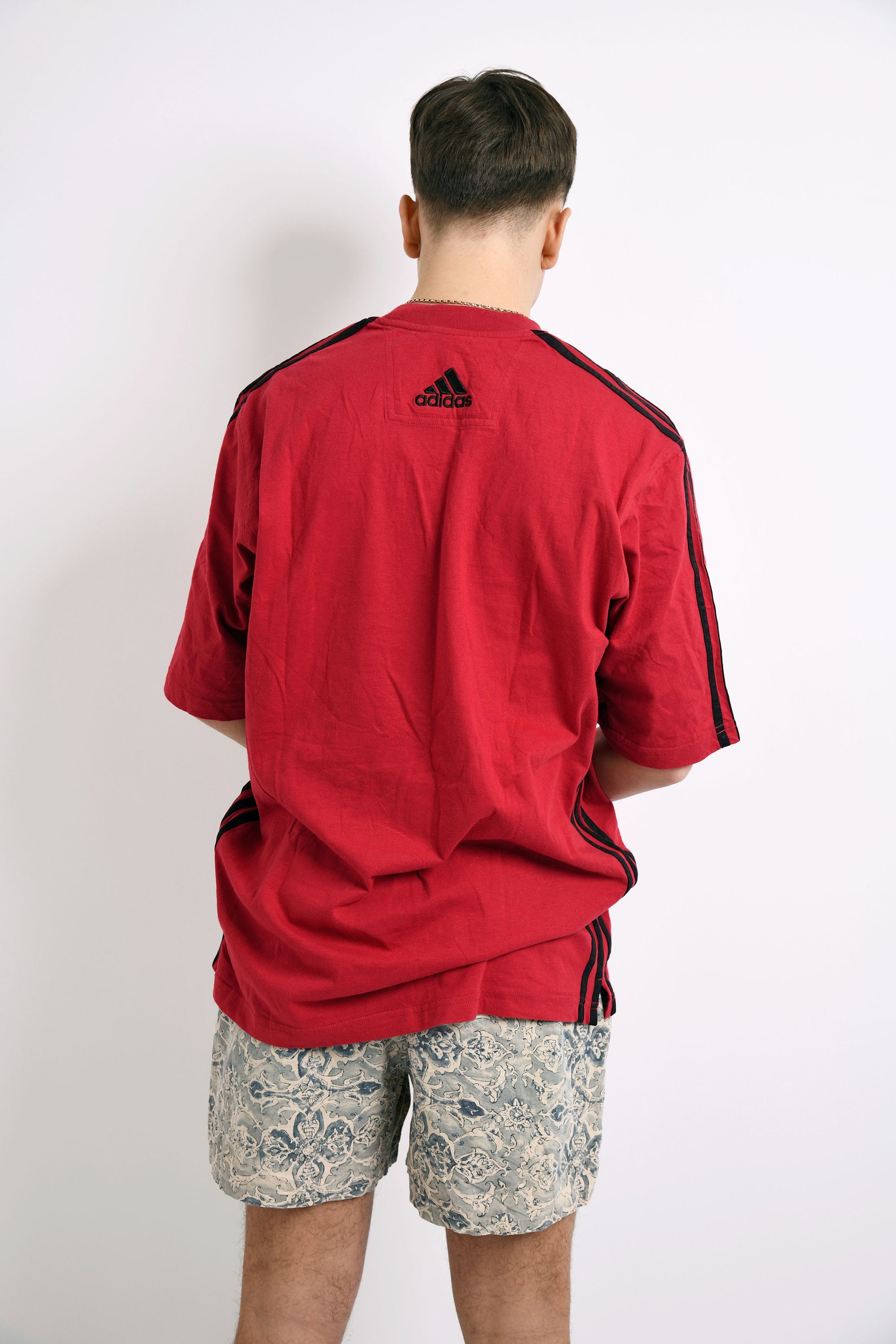 ADIDAS 90s Red T-shirt Men's Vintage Retro Old School - Etsy