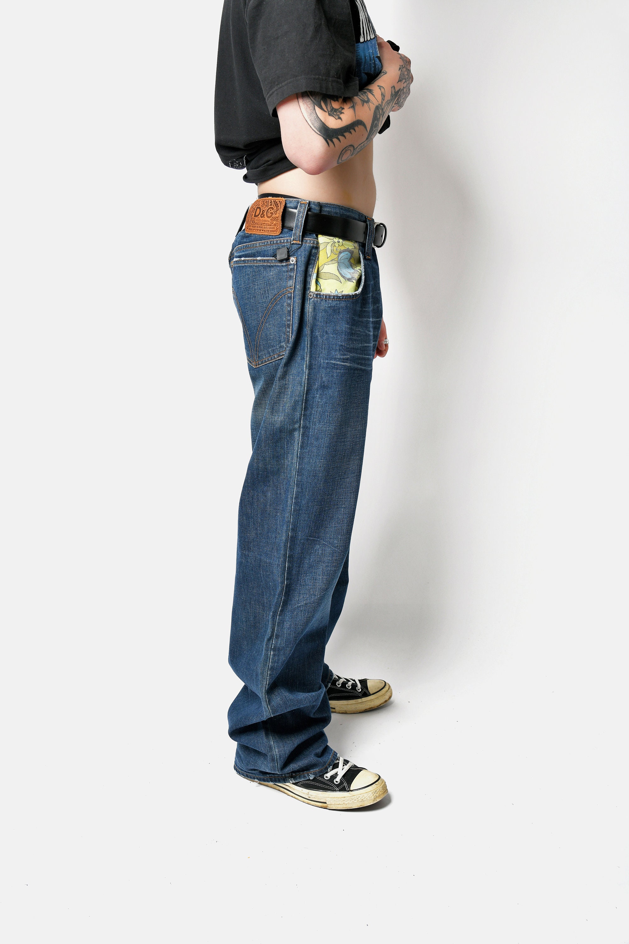 Y2K Dolce Gabbana D&G Dark Washed Blue Jeans | 2000s 00s Era Y2K Dolce Gabbana D&G Dark Washed Blue Jeans | 2000s 00s Era