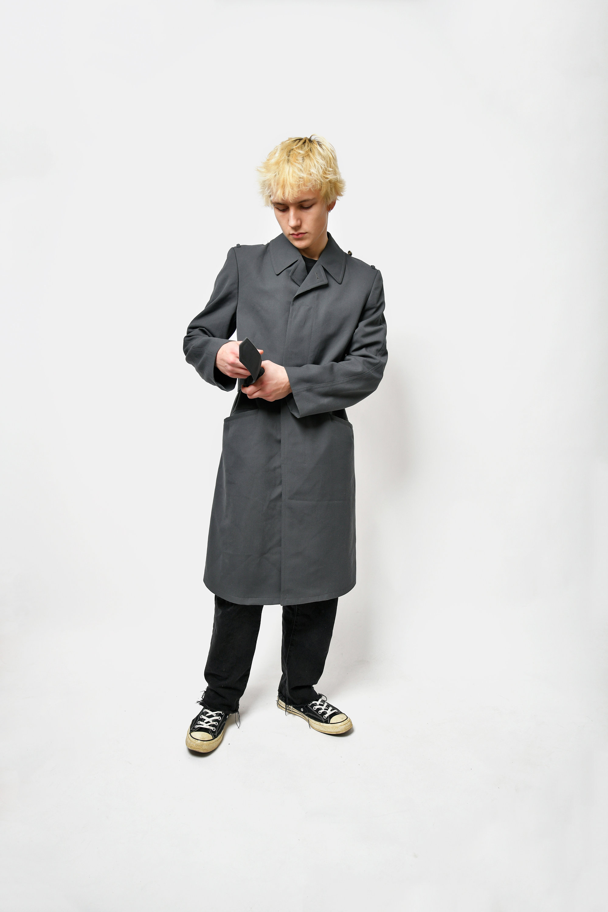 Vintage Military Army Trench Coat Dark Grey | Spring Mackintosh Classic ...