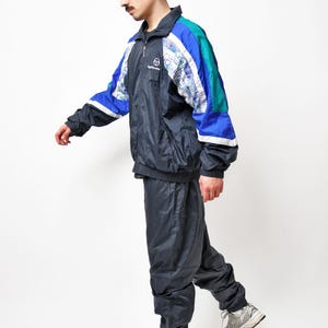 Vintage Sergio Tacchini Tracksuit Set Blue | 90s Mens Old School Retro ...