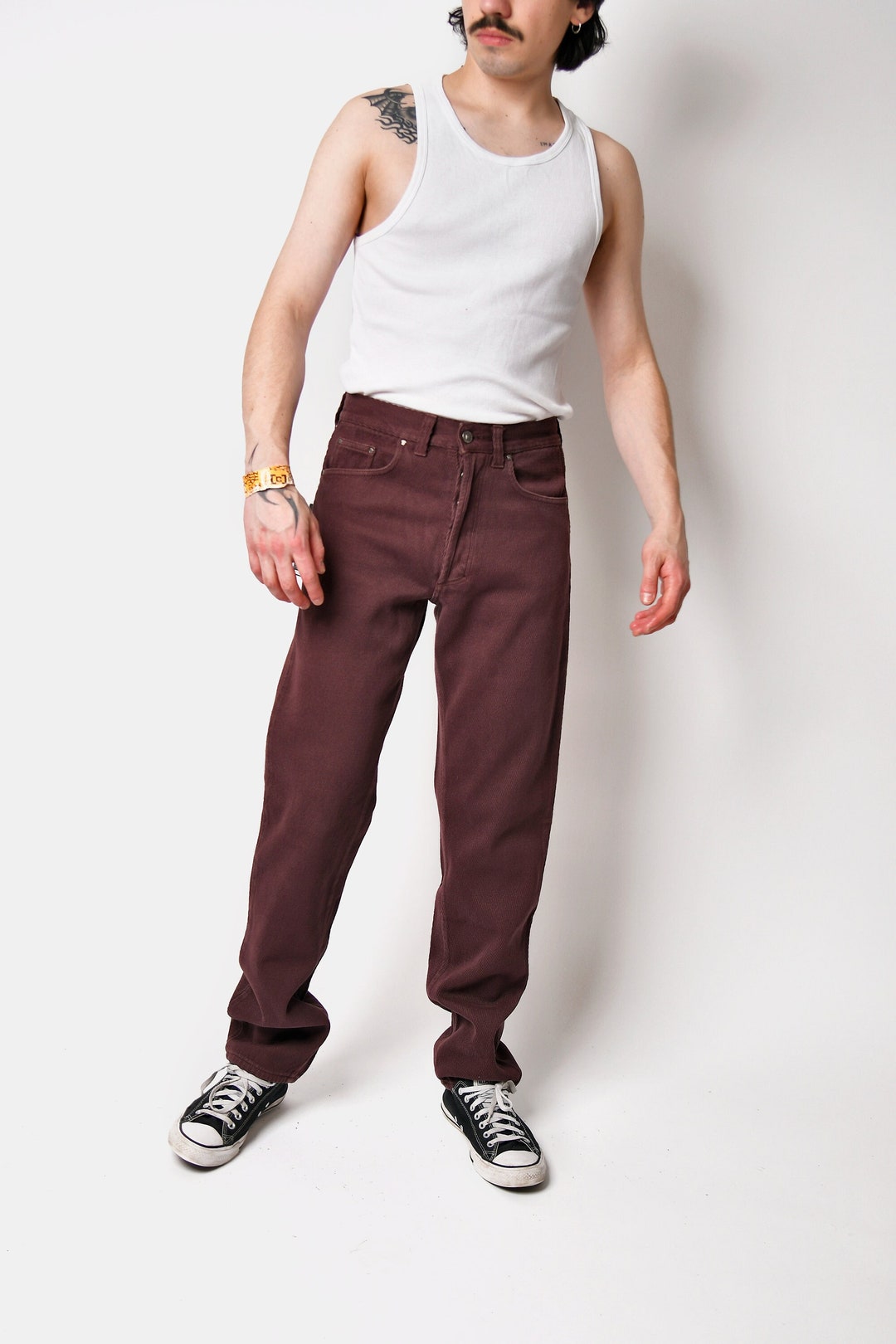 Vintage Y2K Versace Jeans Couture Corduroy Cigarette Jeans for Men in ...