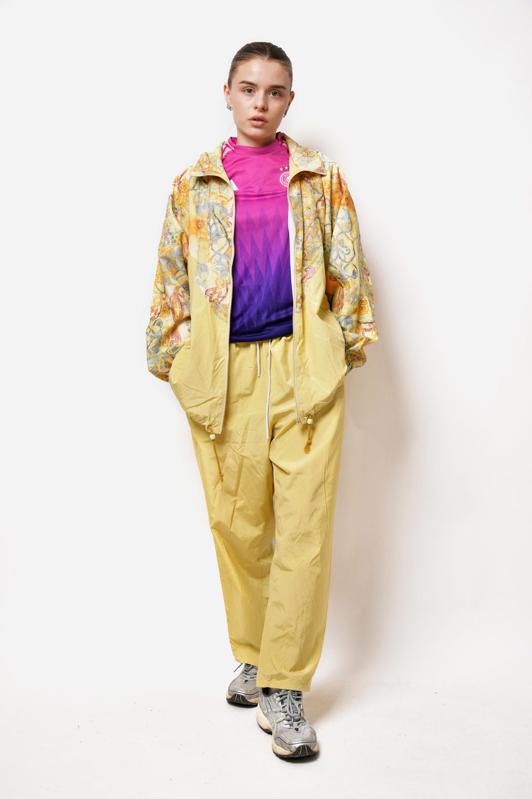 Vintage Tracksuit in Yellow Colour Women's | Old School Full Sport ...