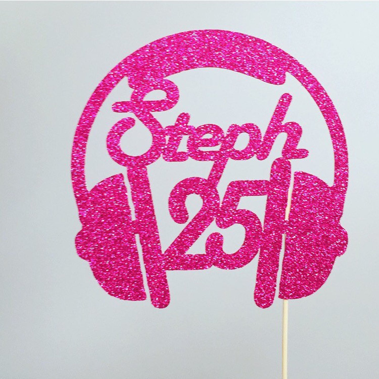 Headphones Cake Topper Custom Birthday Music Add Any Name and - Etsy