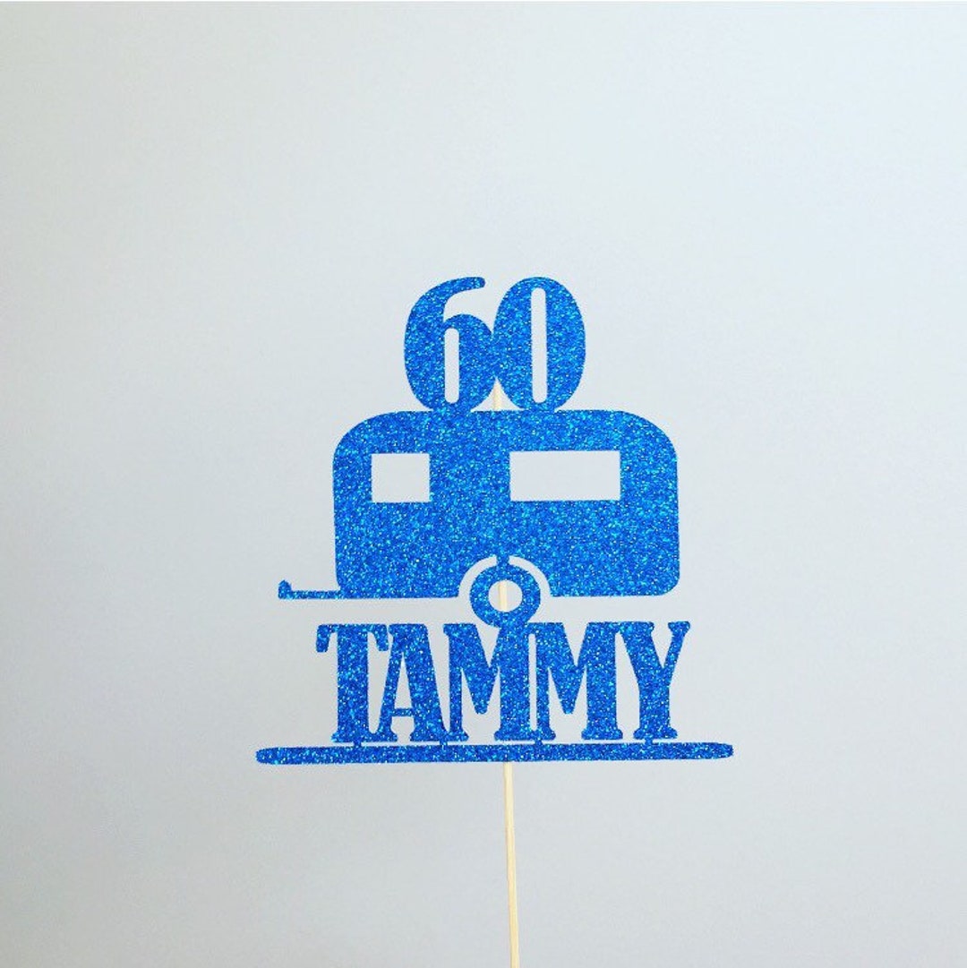Personalised Caravan Cake Topper Custom Birthday Add Any Name - Etsy ...