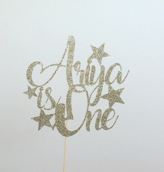 Personalised Star Cake Topper Custom Birthday Add Any Name and - Etsy