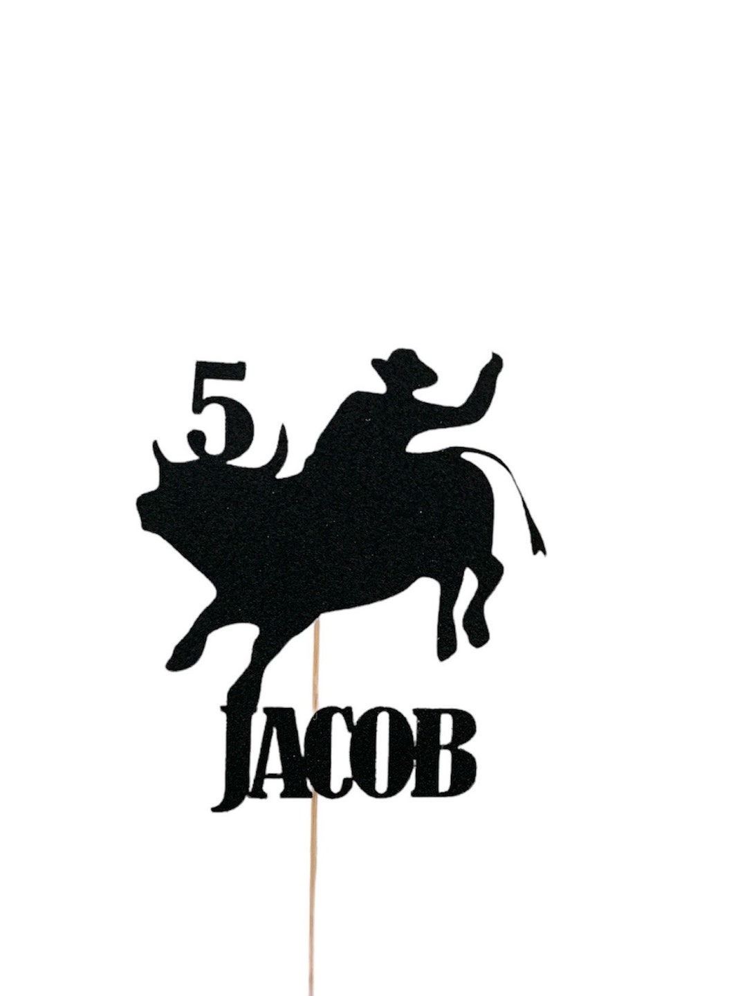 Personalised Rodeo Bull Riding Cake Topper Custom Birthday Add Any Name ...