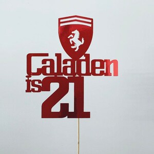 Personalised Ferrari Cake Topper Custom Birthday Add Any Name - Etsy