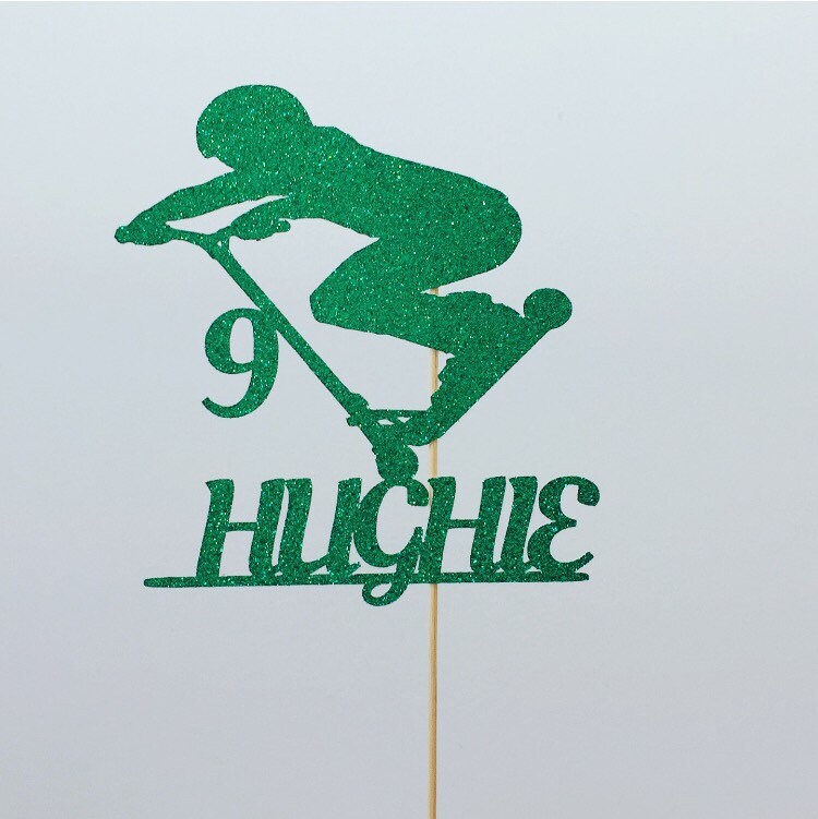 Personalised Scooter Cake Topper Custom Birthday Add Any Name - Etsy ...