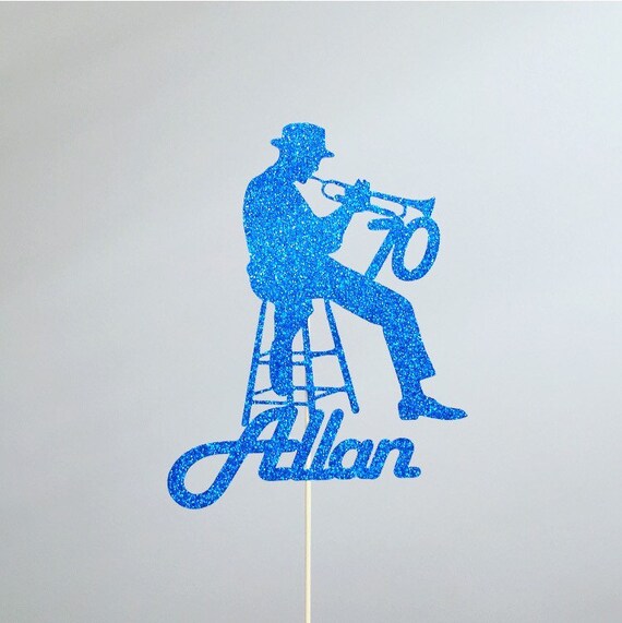 Personalised Trumpet Cake Topper Custom Birthday Add Any Name - Etsy