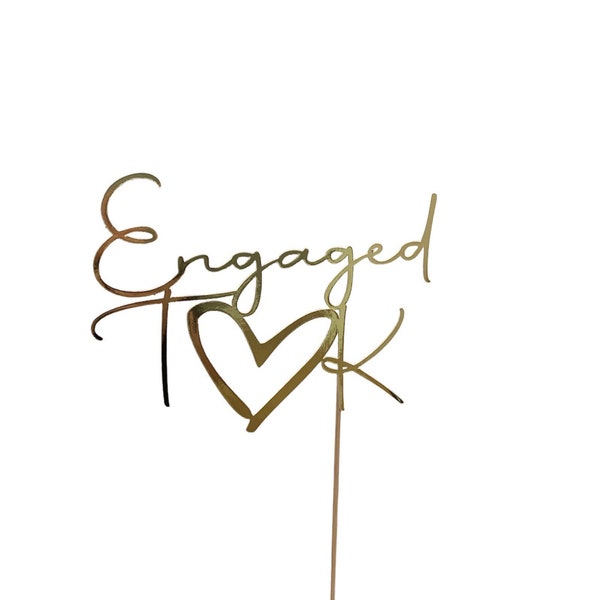 Engaged Cake Topper - Etsy Australia