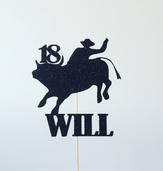 Personalised Rodeo Bull Riding Cake Topper Custom Birthday Add - Etsy