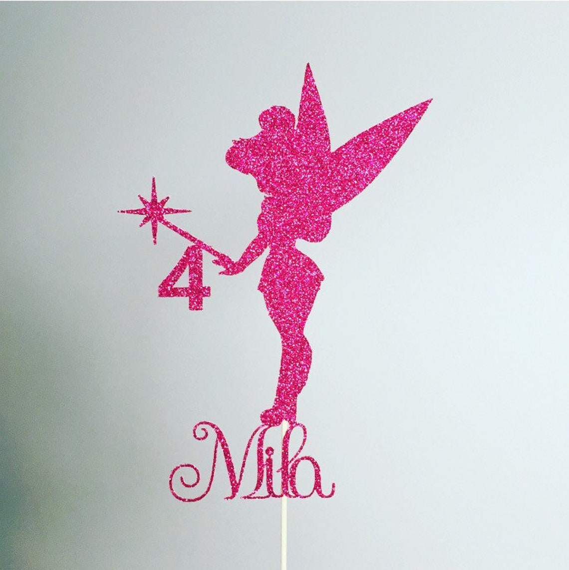 Personalised Tinkerbell Cake Topper Birthday Add Any Name & - Etsy ...