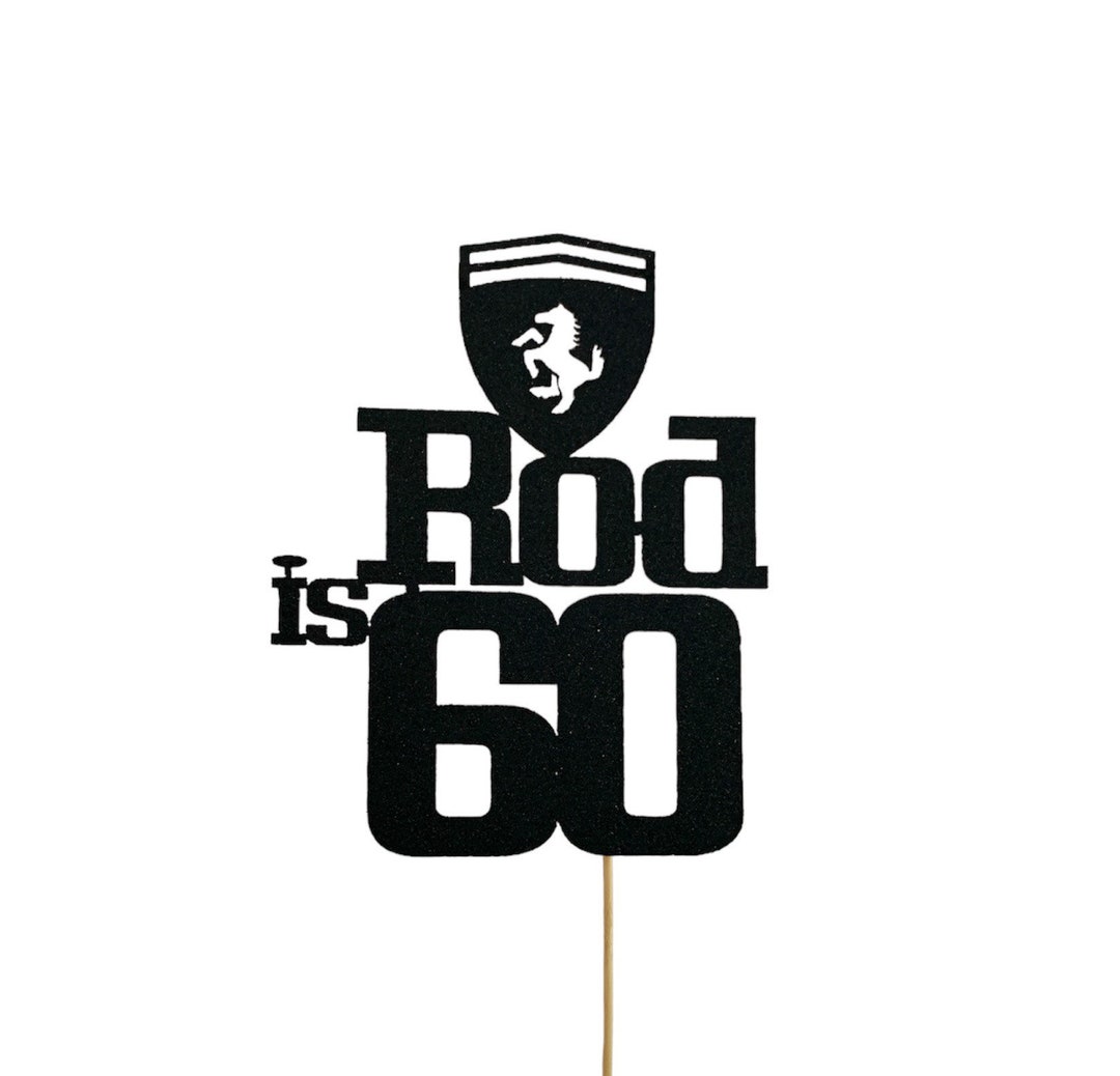 Personalised Ferrari Cake Topper Custom Birthday Add Any Name and Age ...