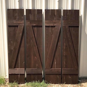 Custom Cedar Shutters: Z-style, Board and Batten, Rustic Farmhouse, Any ...