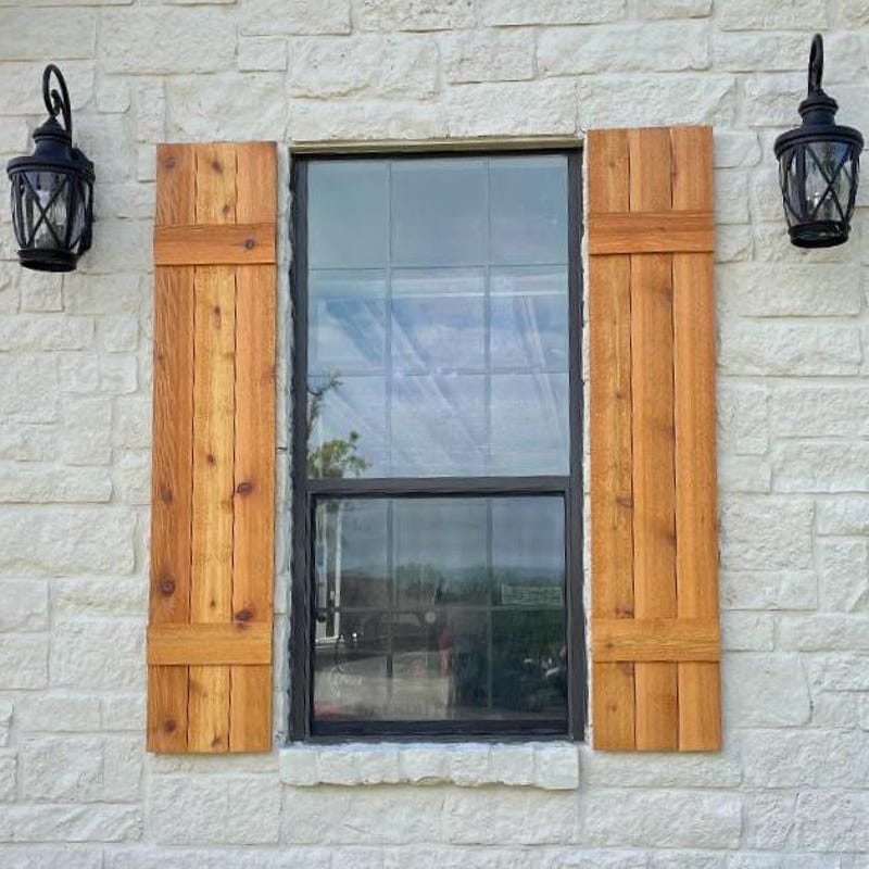 Rustic Cedar Exterior Shutters - Etsy