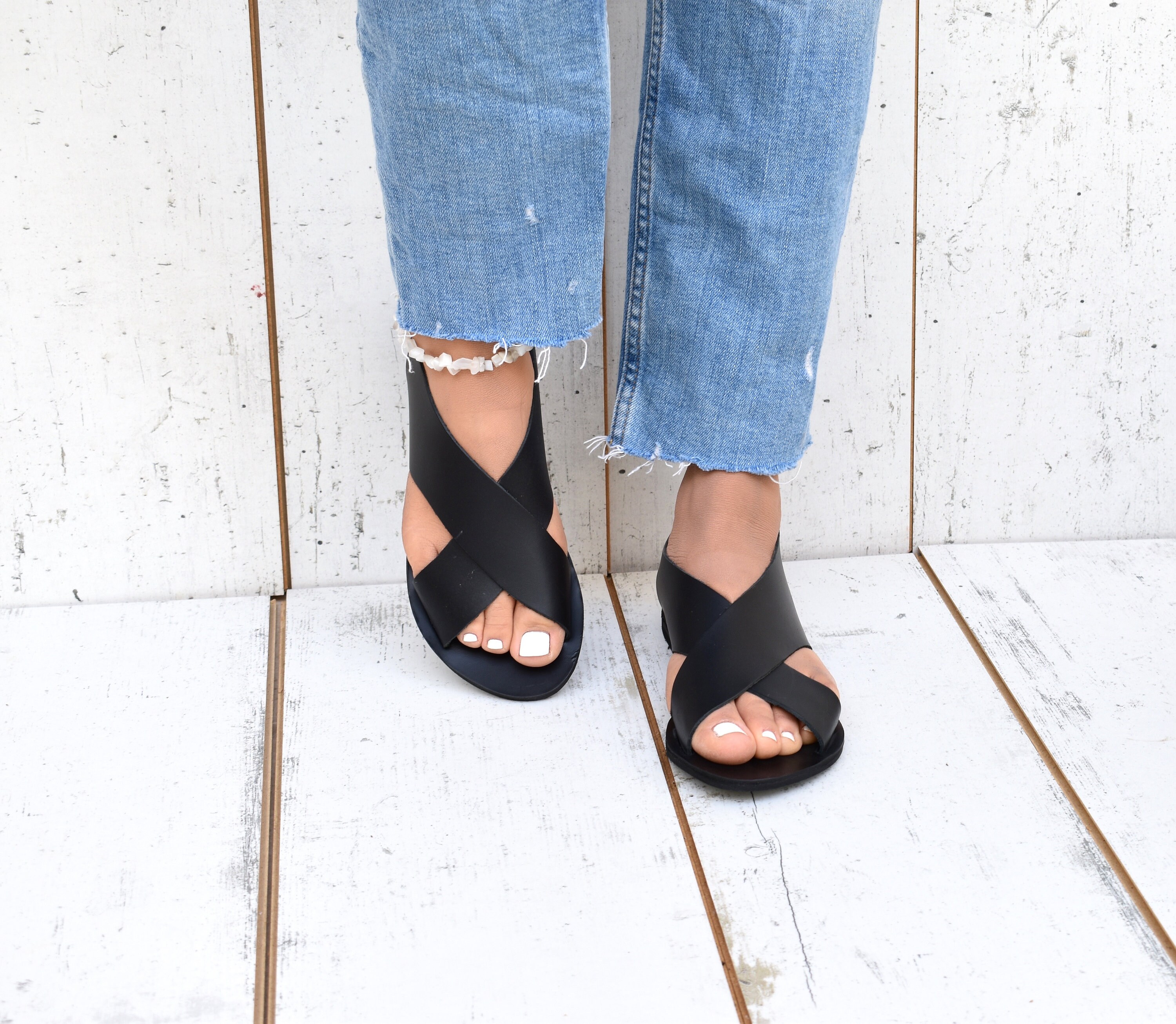 IFIGENIA Sandals/ Greek leather sandals/ ankle cuff sandals/ | Etsy