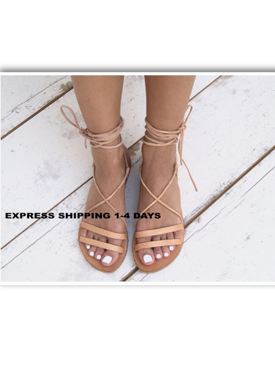 Handmade Greek Leather Sandals: Strappy Roman Style - Etsy
