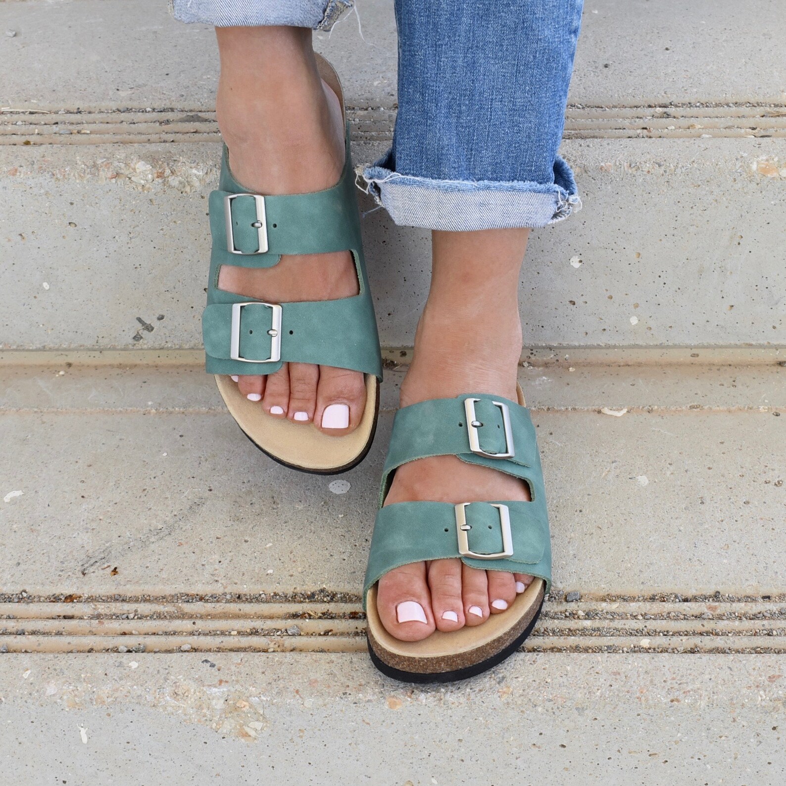 Handmade Greek Leather Buckle Slides: Summer Comfort Sandals - Etsy