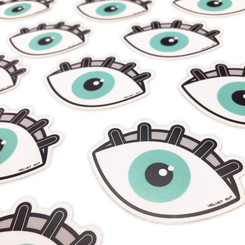 Eyeball Logo Stickers set of 2 - Etsy