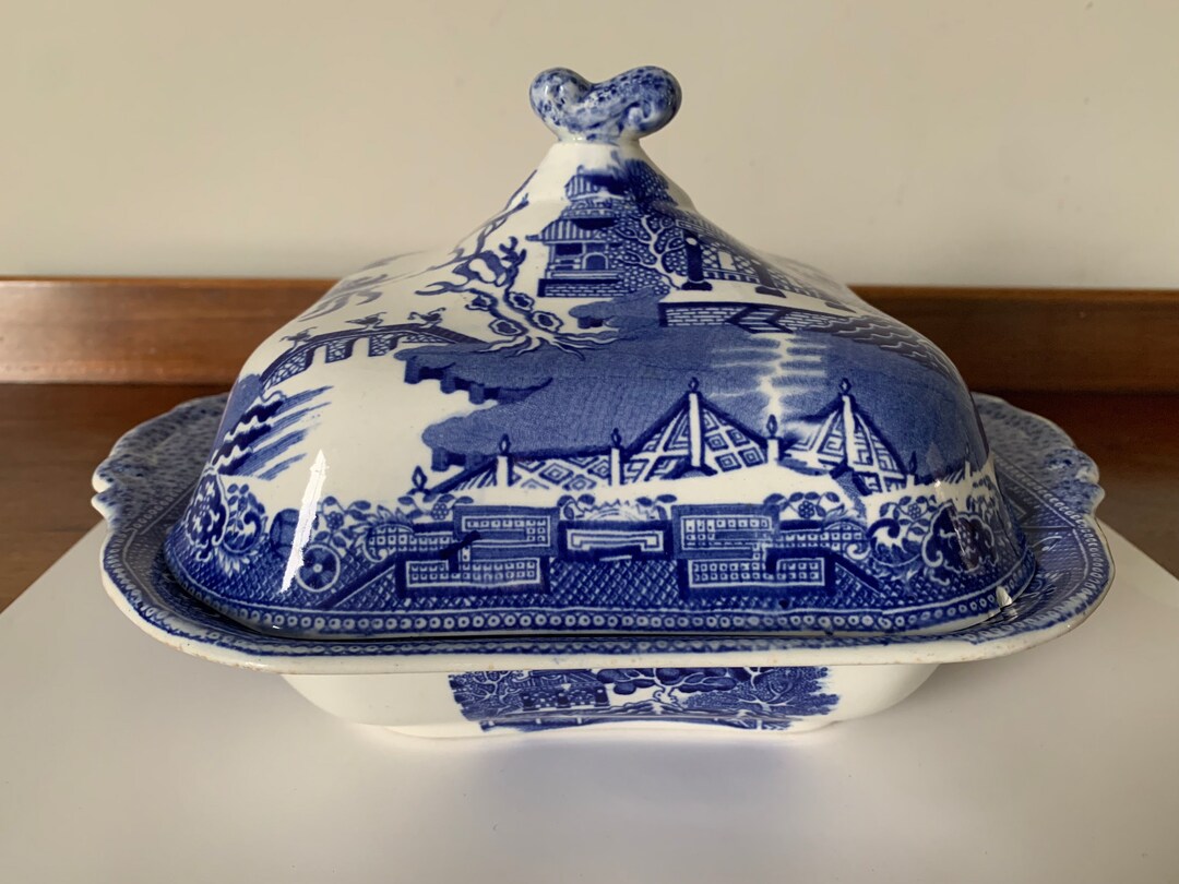 Antique Willow Pattern Wedgwood & Co Serving Dish With Cover - Etsy