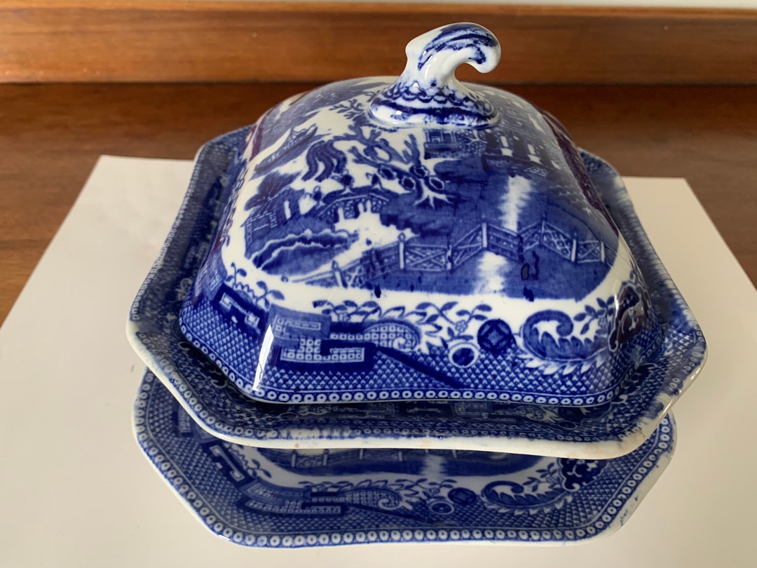 Antique Willow Pattern Small Tureen With Underplate From Bishop and ...