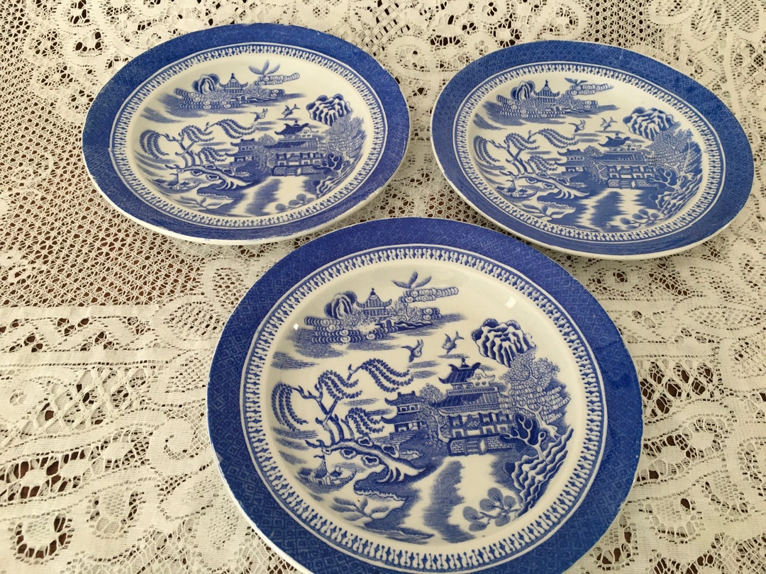 Three Copeland Spode Blue and White Side Plates in Mandarin Design - Etsy
