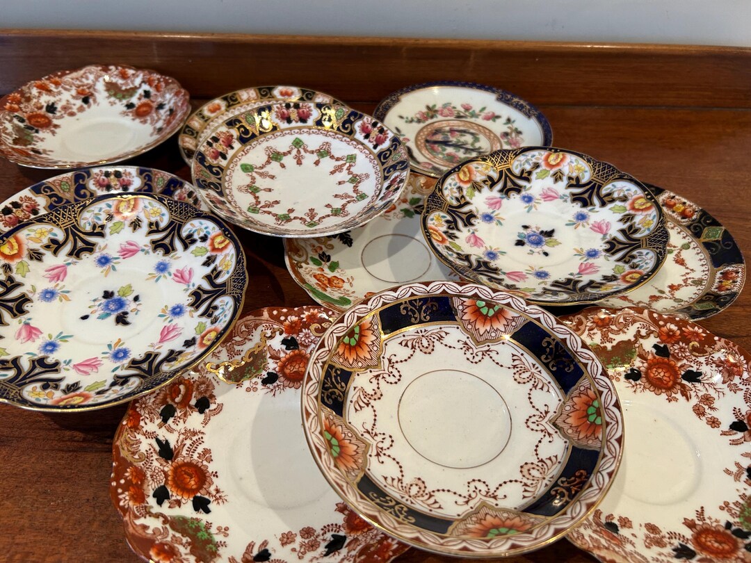 12 Antique Imari Colours Mismatched Saucers Use as Small Plates ...
