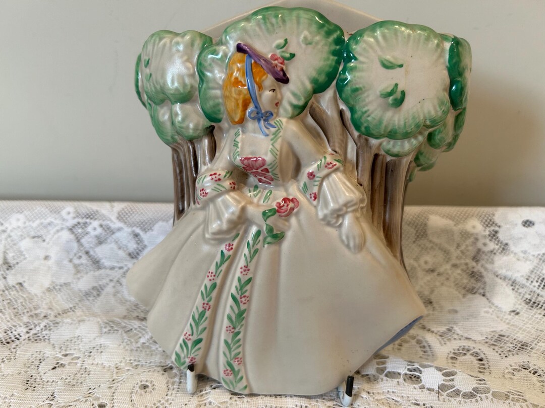 Clarice Cliff 1930s Newport Pottery ‘lady Anne’ Wall Pocket - Etsy