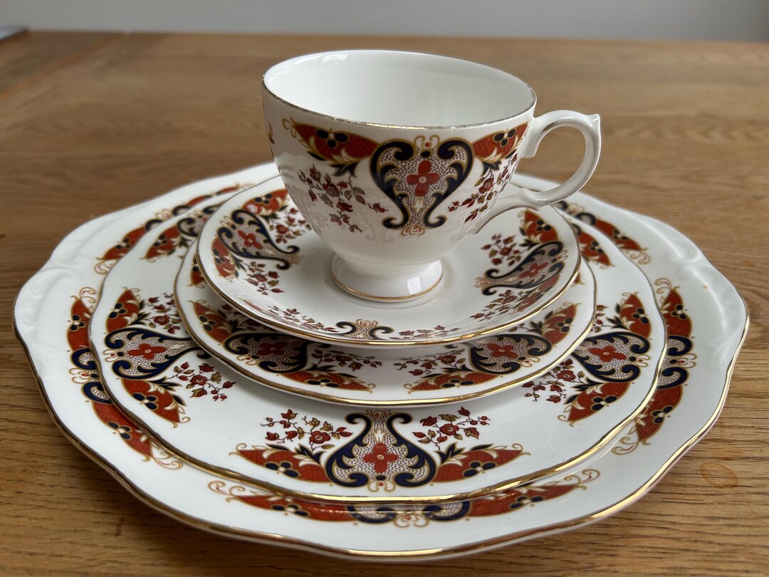 2 Vintage Bone China Colclough Trios - Royale Design - Etsy