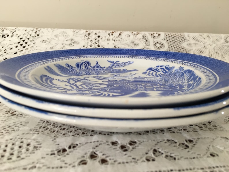 Three Copeland Spode Blue and White Side Plates in Mandarin - Etsy
