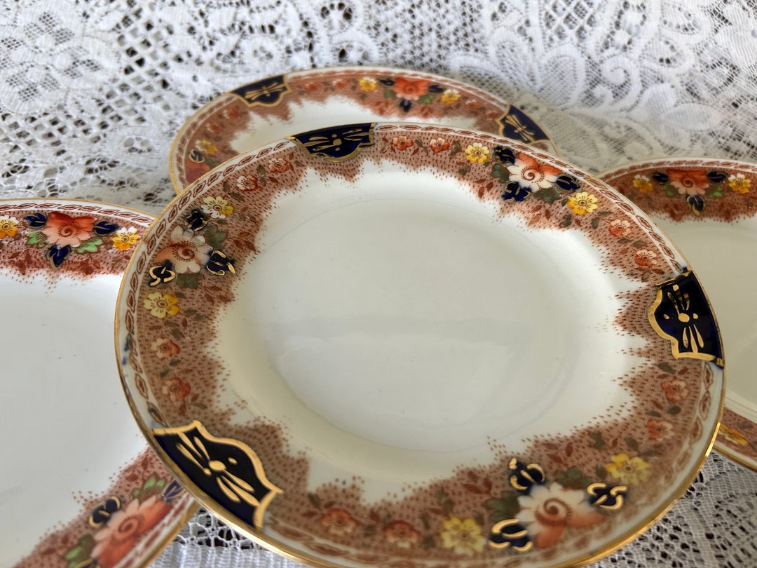 4 Art Nouveau Royal Stafford Bone China Imari Design Side Plates - Etsy