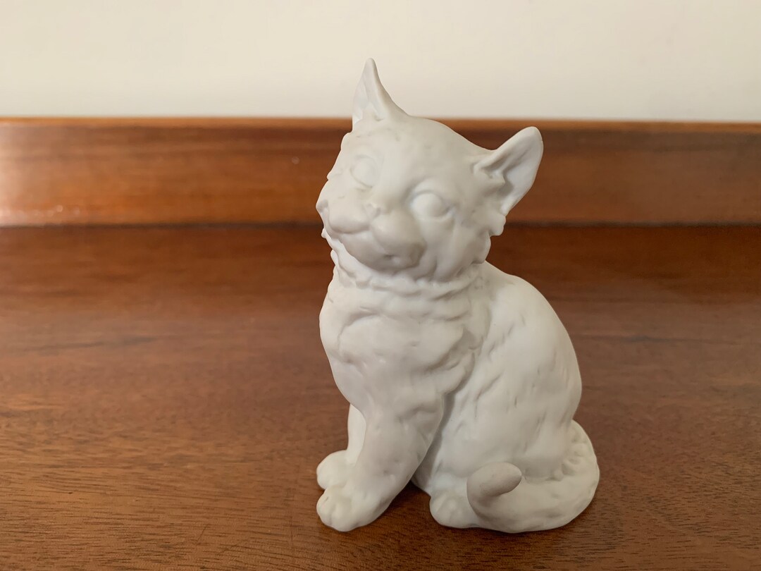 Kaiser Porcelain White Bisque Cat - 711 - Etsy