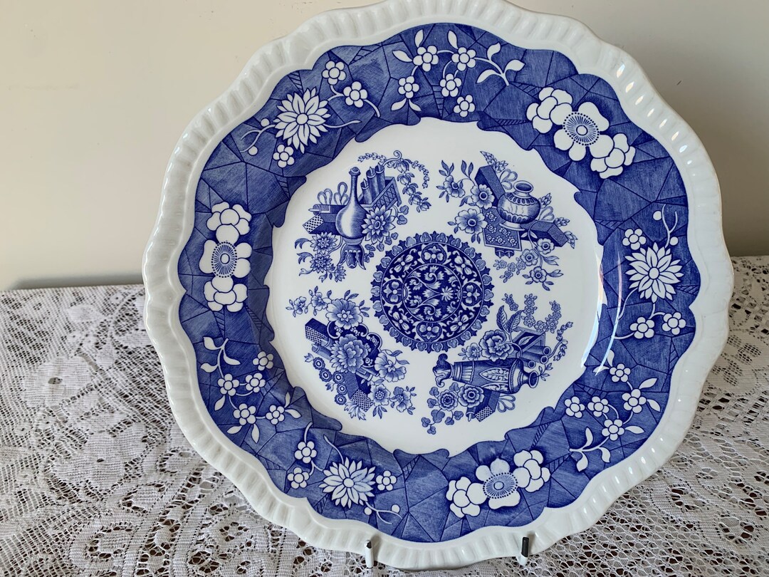 Spode Blue Room Collection Plate From Regency Series - Trophies - 10.5 ...