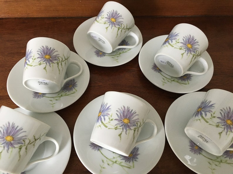 Six Vintage Spal Portuguese Fine Porcelain Espresso Cups and - Etsy