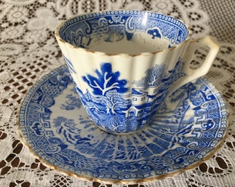 Willow Pattern Cup and Saucer - Etsy